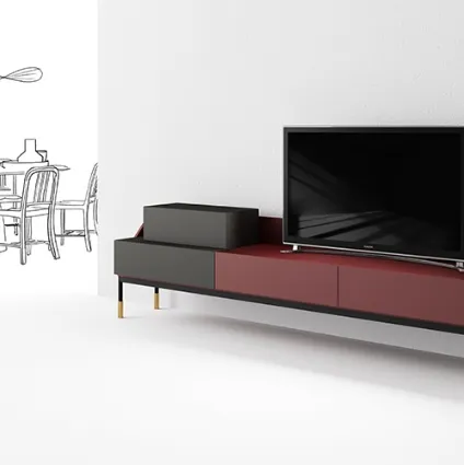 Minotti Italia Lecco TV Stand Furniture