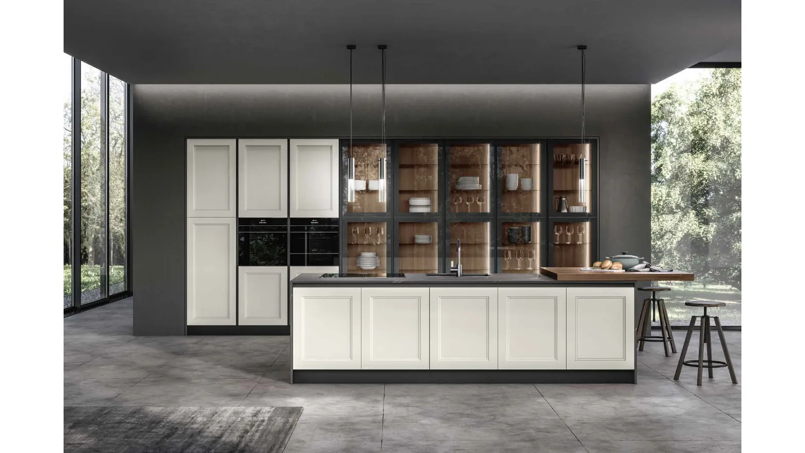 Modern kitchen with island Meg 03 by Arredo3